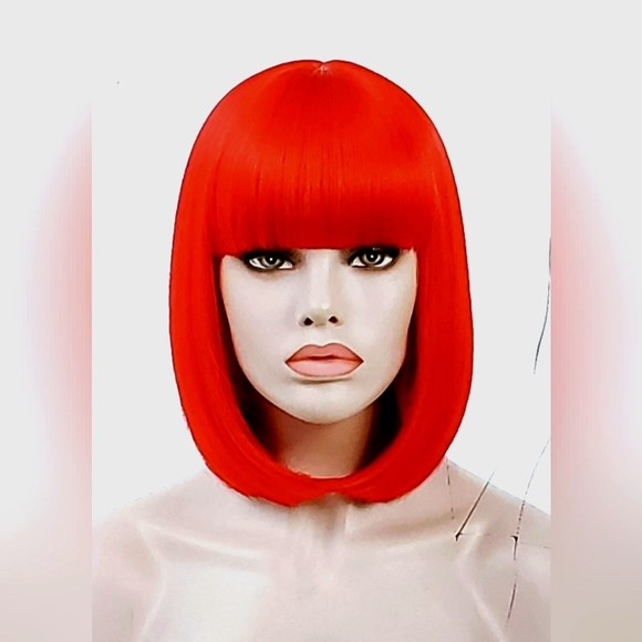 Source Unknown | Hair | Nip Bright Red Bob Wig | Poshmark